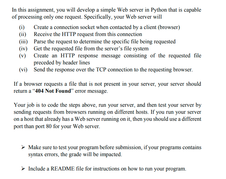 Solved In this assignment, you will develop a simple Web | Chegg.com