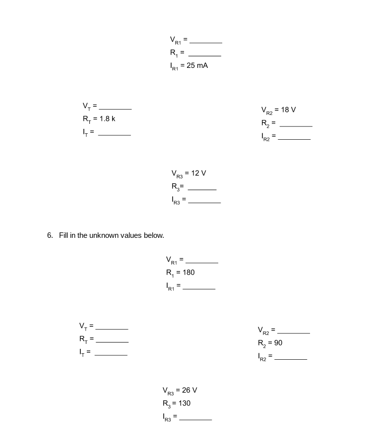 Solved Series Circuit Practice In series circuits you | Chegg.com