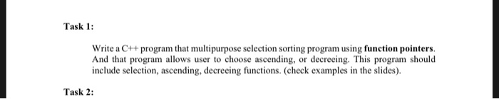 Solved Task 1: Write a C++program that multipurpose | Chegg.com Solved Task 1: Write a C++program that multipurpose | Chegg.com