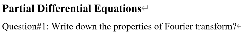 Solved Partial Differential Equations Question\#1: Write | Chegg.com