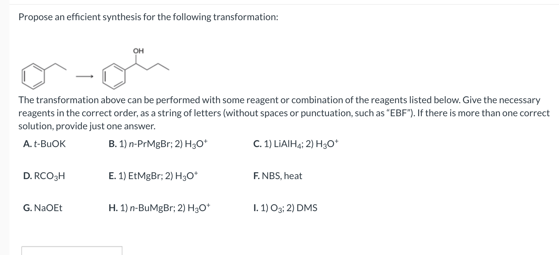 Solved Propose an efficient synthesis for the following | Chegg.com