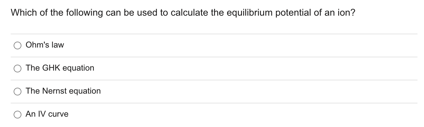 Solved Which of the following can be used to calculate the | Chegg.com