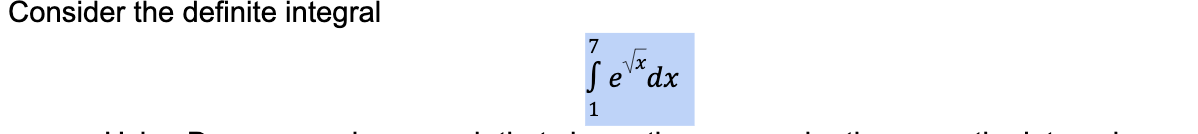 Solved a) Using Desmos, make a graph that shows the area | Chegg.com