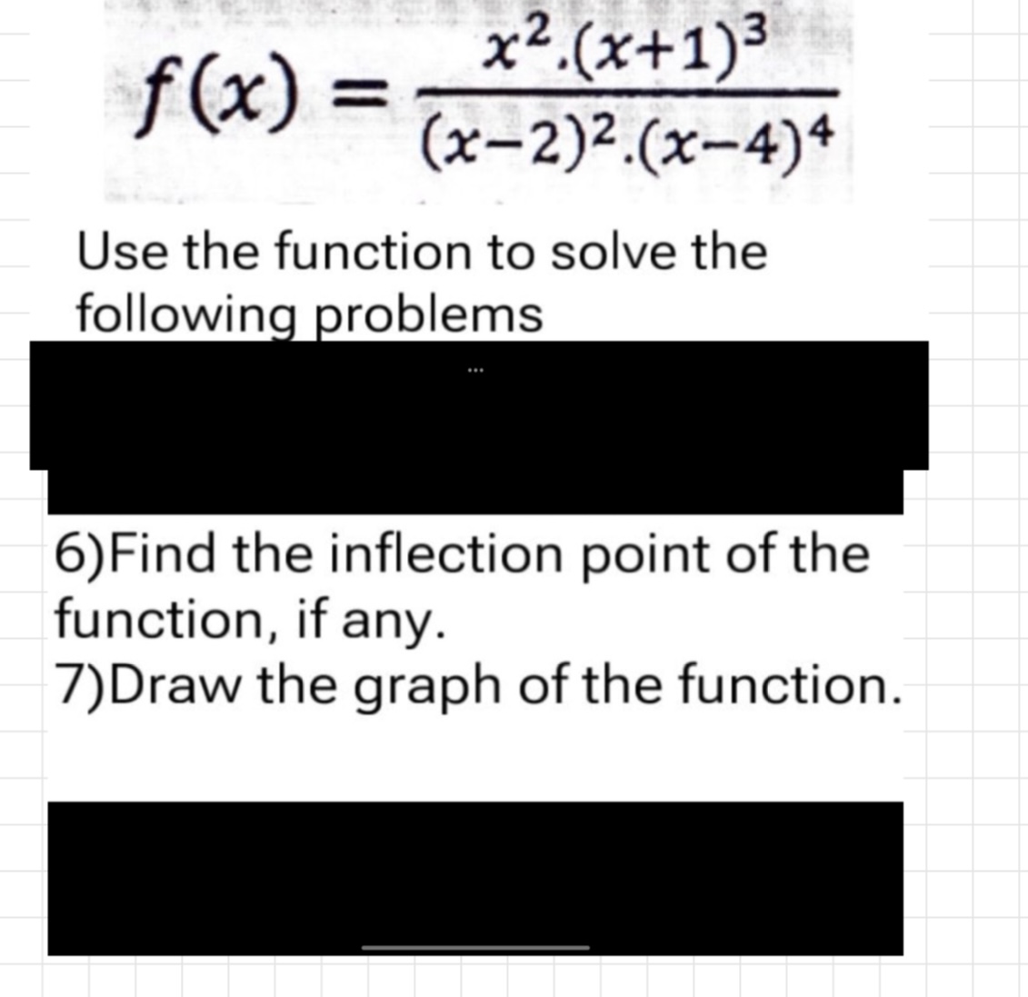 Solved Find the inflection point of thefunction, if any.Draw | Chegg.com
