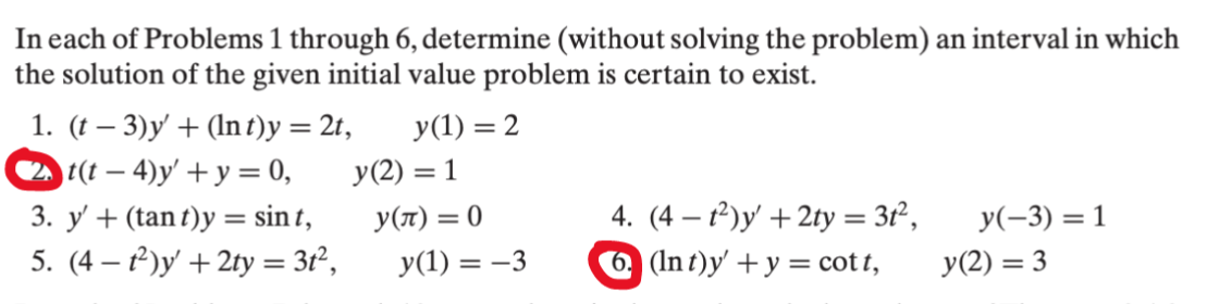 Solved In Each Of Problems 1 Through 6 Determine Without 