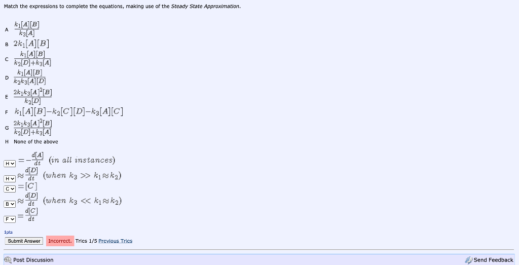 Solved Match The Expressions To Complete The Equations