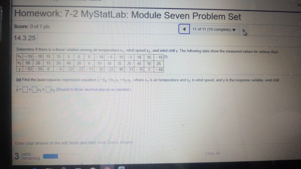 Solved Ni Homework:7-2 MyStatLab: Module Seven Problem Set | Chegg.com