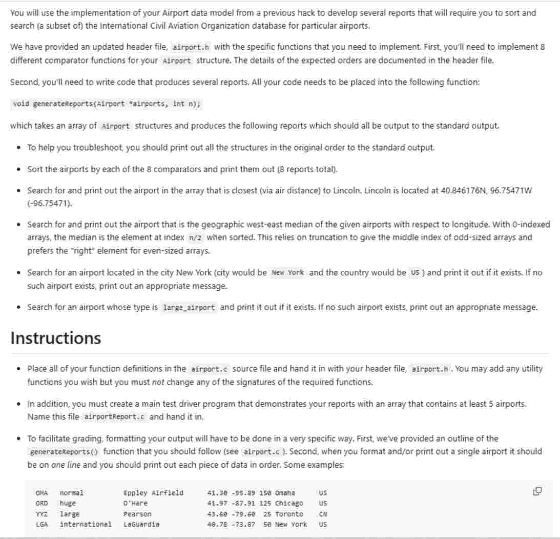 Solved Please complete the following program in C coding | Chegg.com