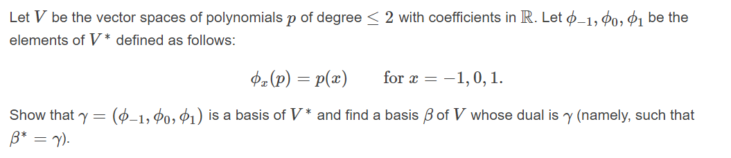 Solved Let V be the vector spaces of polynomials p of degree | Chegg.com