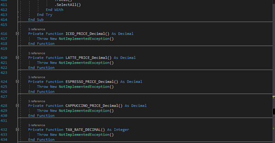 Public Class Billingform Declare Module Level