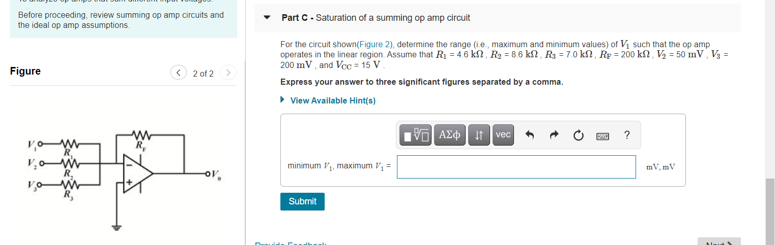 Solved To analyze op amps that sum different input voltages. | Chegg.com