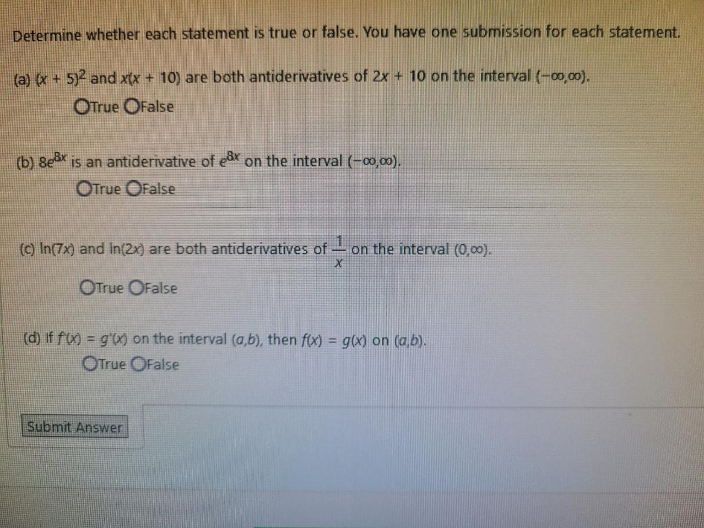 Solved Determine whether each statement is true or false, | Chegg.com