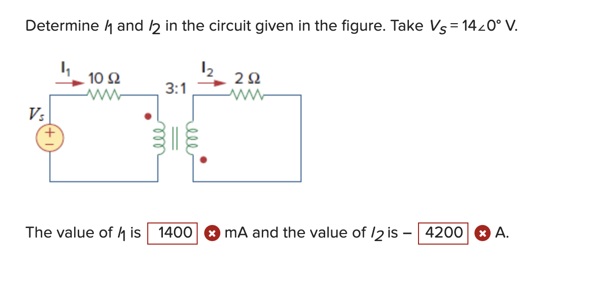 Solved Determine 11 and I2 in the circuit given in the | Chegg.com