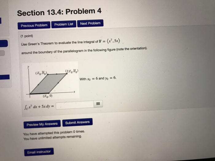 Solved Section 13.3: Problem 9 Previous Problem Problem List | Chegg.com
