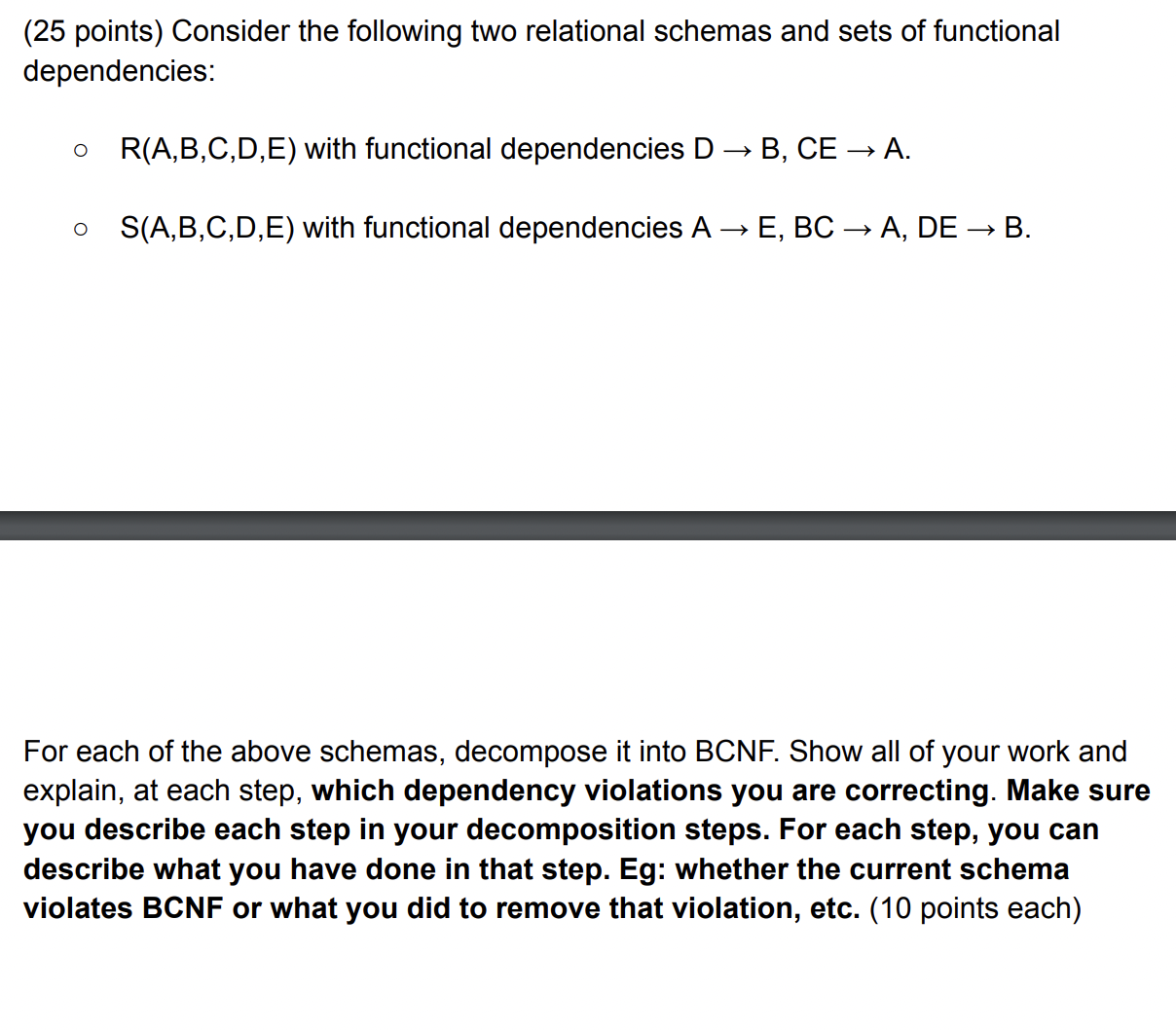Solved 25 Points Consider The Following Two Relational 0191