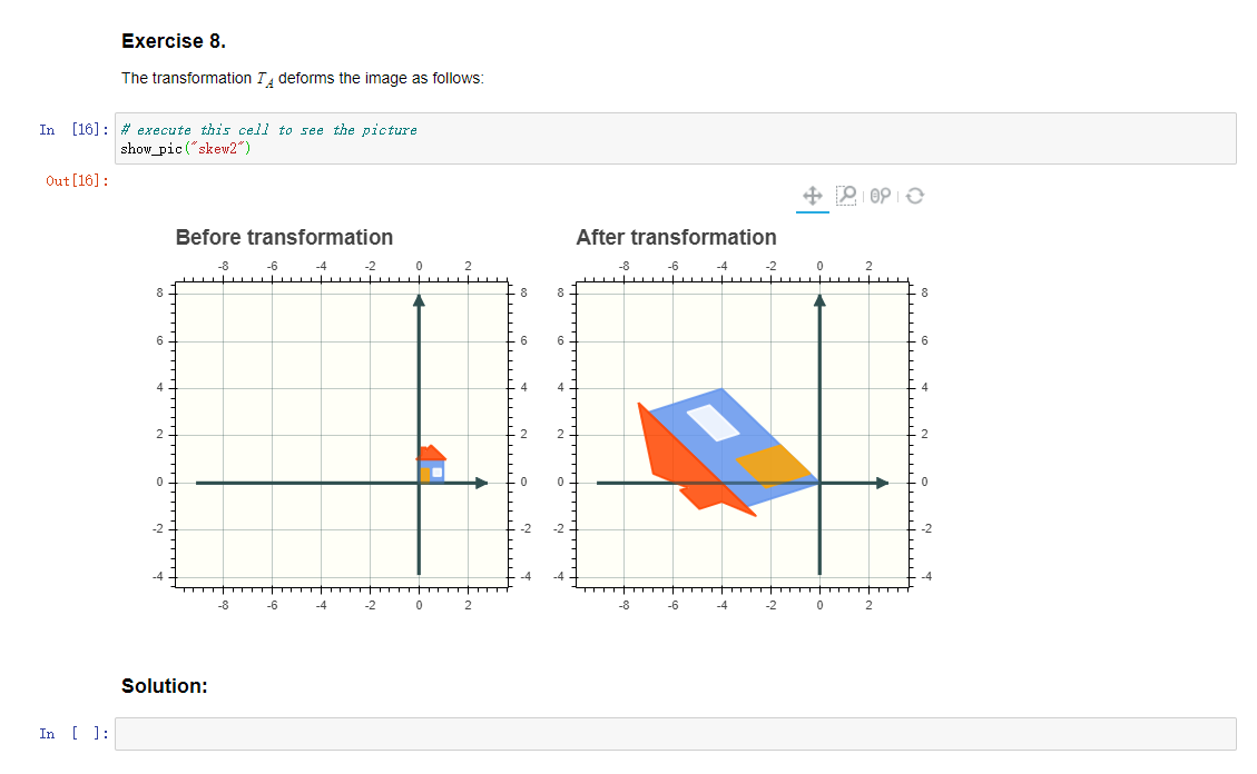 The transformation T A rotates the image 45 degrees | Chegg.com