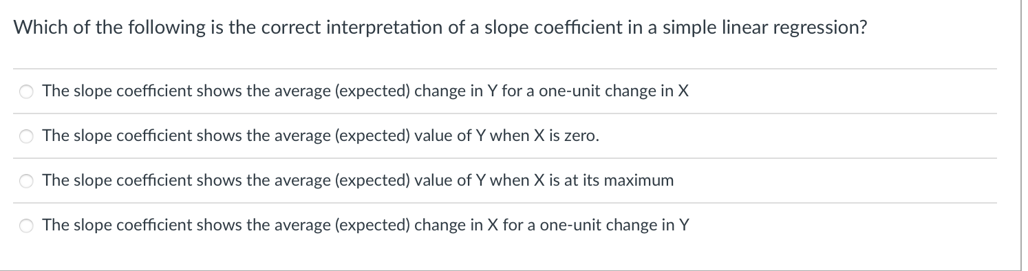 Solved Which of the following is the correct interpretation | Chegg.com