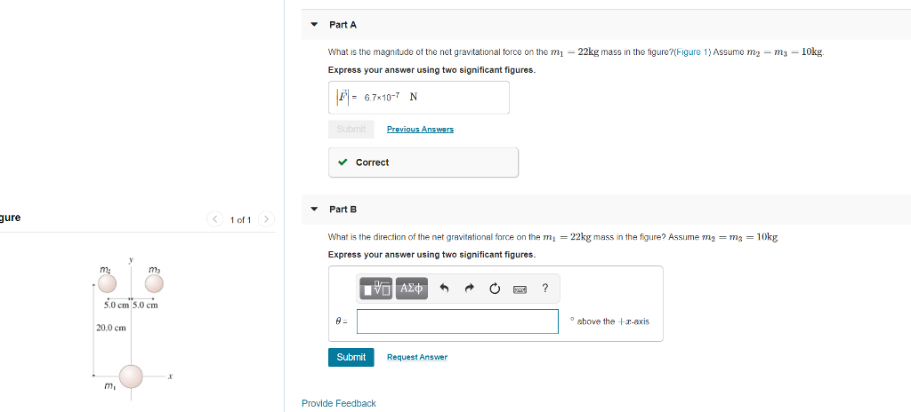 Solved Part A What is the magnitude othe net gravitational | Chegg.com