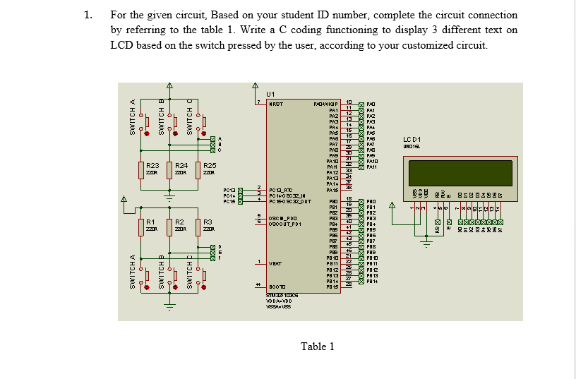 1. For the given circuit, Based on your student ID | Chegg.com
