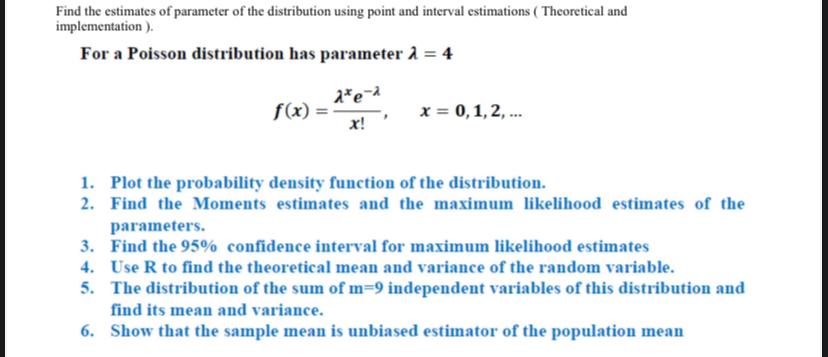 Find the estimates of parameter of the distribution | Chegg.com