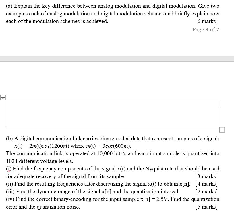 A Explain The Key Difference Between Analog