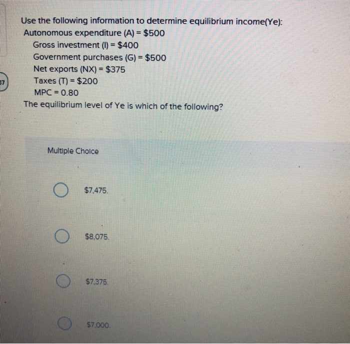 Solved Use the following information to determine | Chegg.com