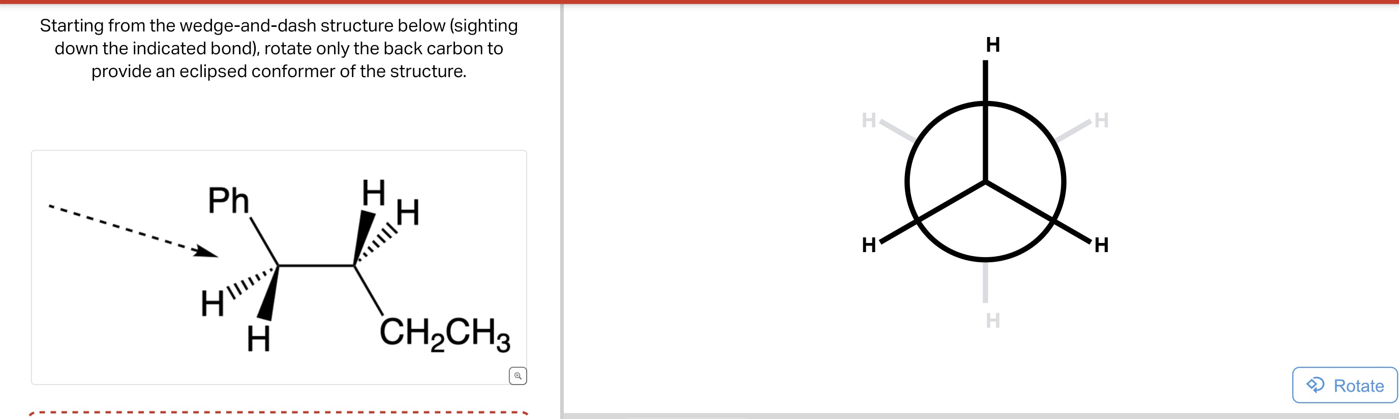 Solved Starting from the wedge-and-dash structure below | Chegg.com