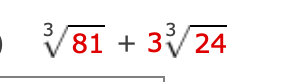 Solved Simplify the expression. 243 3 381 +3 24 + | Chegg.com