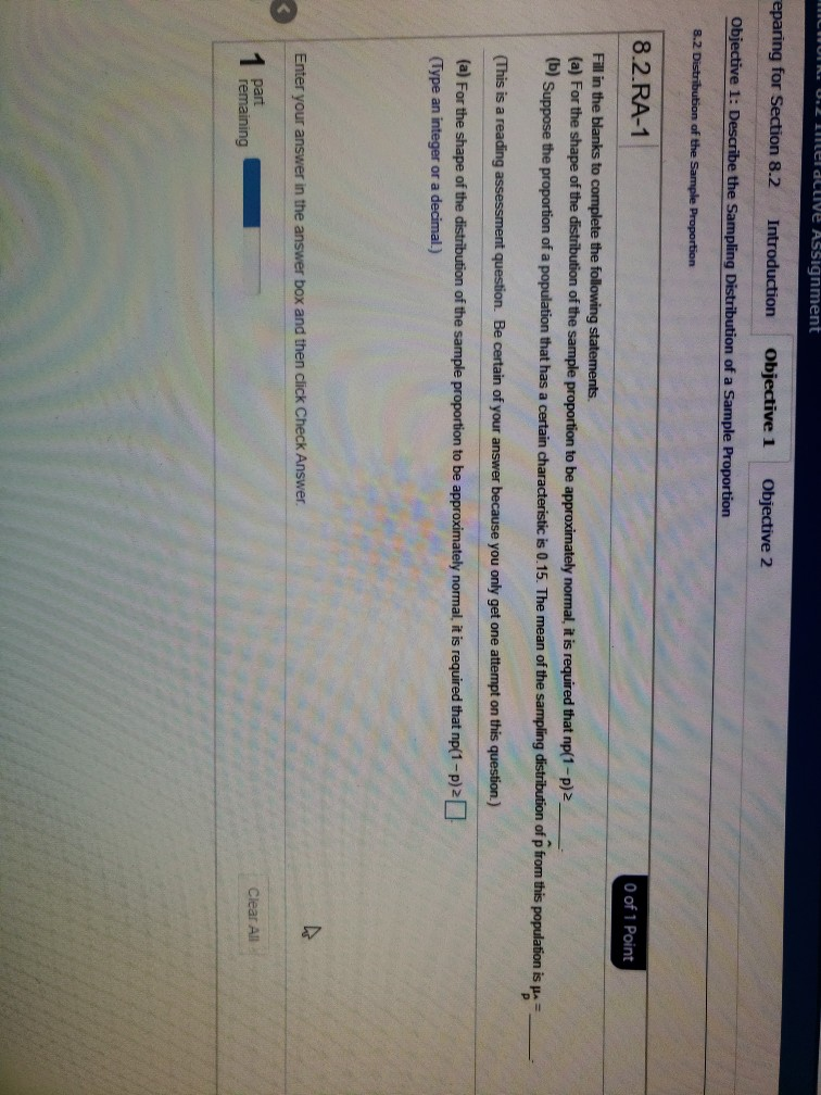 Solved eparing for Section 8.2 Introduction Objective 1 | Chegg.com