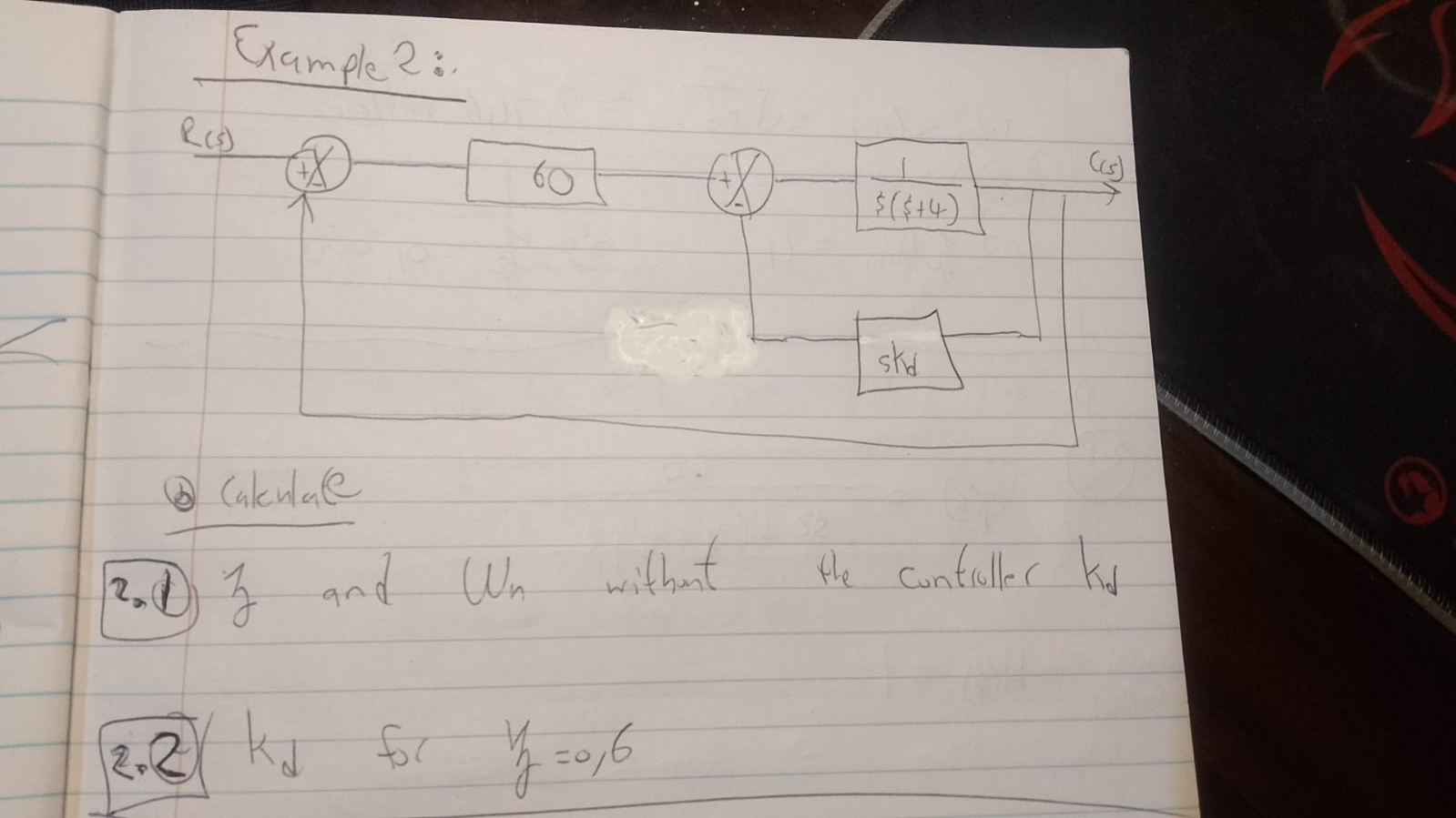 Solved Example 2:R(s) ﻿(4) 60(b) ﻿Culculale(2.1) z ﻿and Wn | Chegg.com