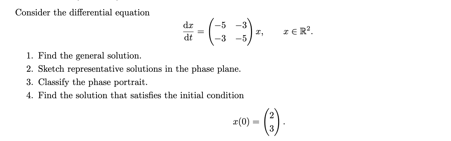 Solved Consider the differential | Chegg.com