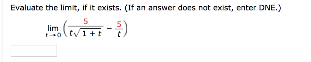Solved Find The Limit If An Answer Does Not Exist Enter