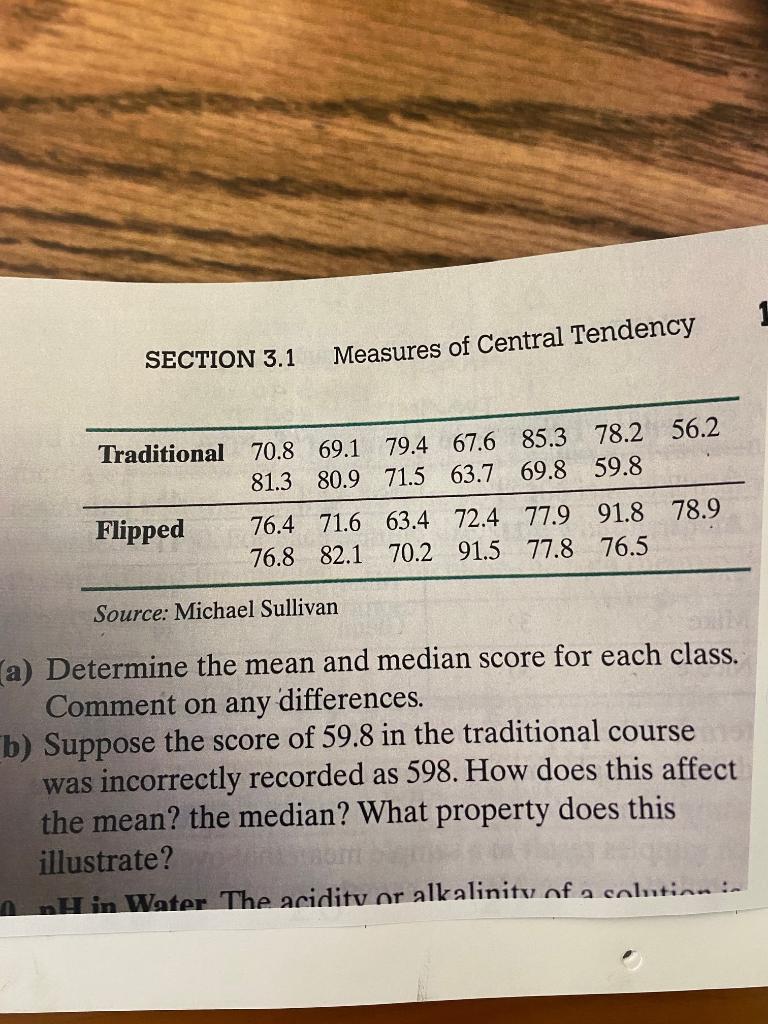 Solved SECTION 3.1 Measures of Central Tendency Source: | Chegg.com