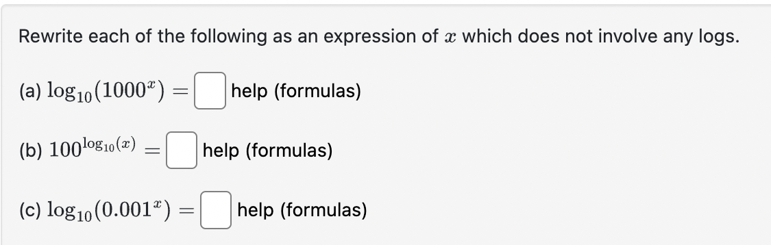 Solved Rewrite each of the following as an expression of x | Chegg.com