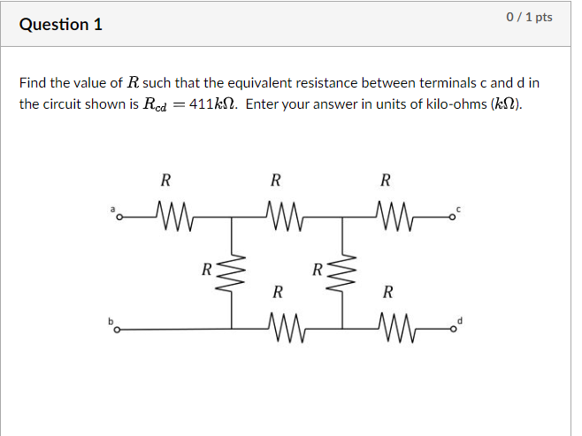 Solved Find the value of R such that the equivalent | Chegg.com