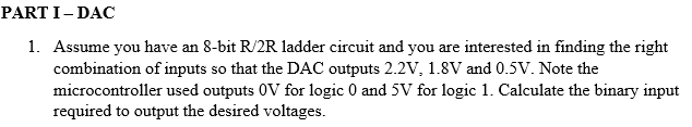 Solved 1. Assume you have an 8-bit R/2R ladder circuit and | Chegg.com