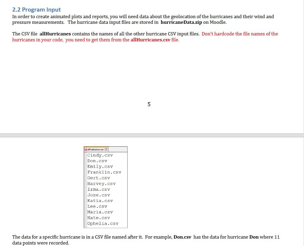 Solved 2.2 Program Input In order to create animated plots | Chegg.com