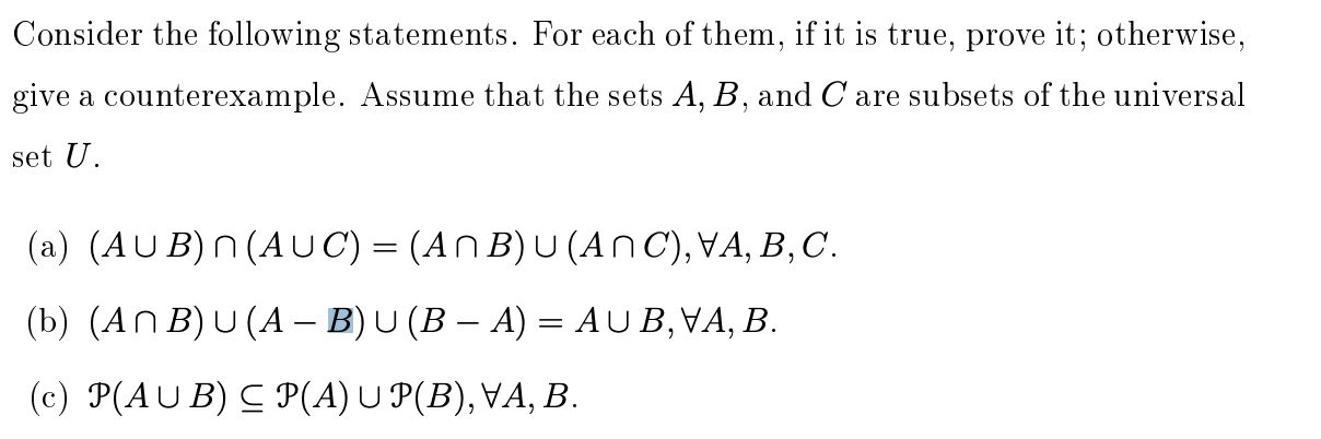 Solved Consider the following statements. For each of them, | Chegg.com