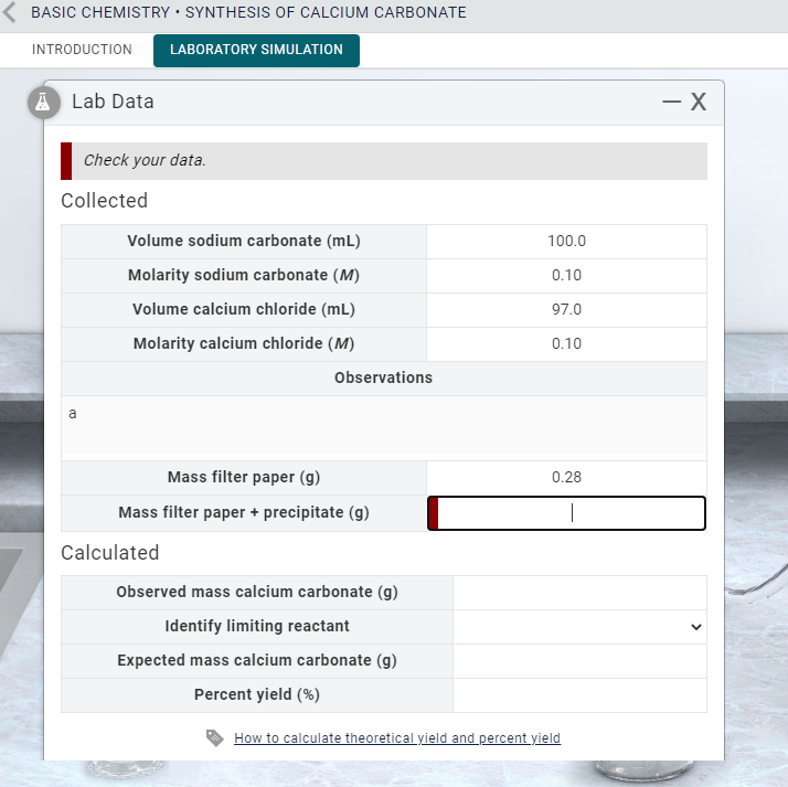Solved PHASE 5: Measure mass of precipitate collected | Chegg.com