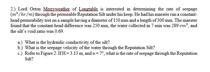 Solved 2.) Lord Orton Merryweather of Longtable is | Chegg.com