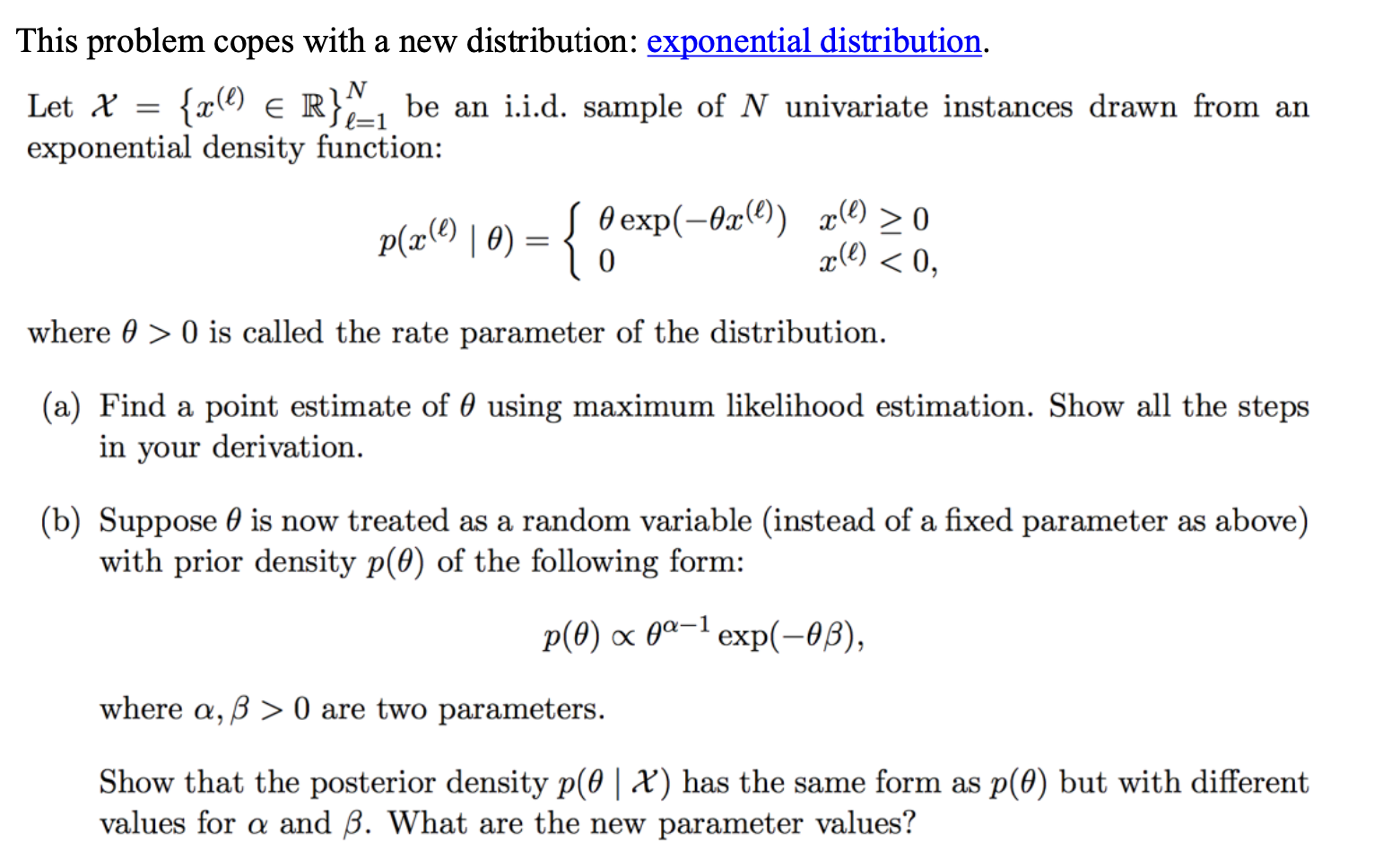 This problem copes with a new distribution: | Chegg.com