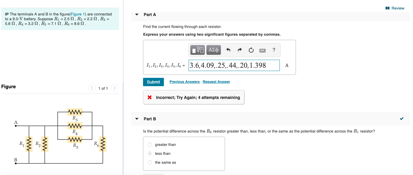 Solved Review Part A IP The terminals A and B in the | Chegg.com