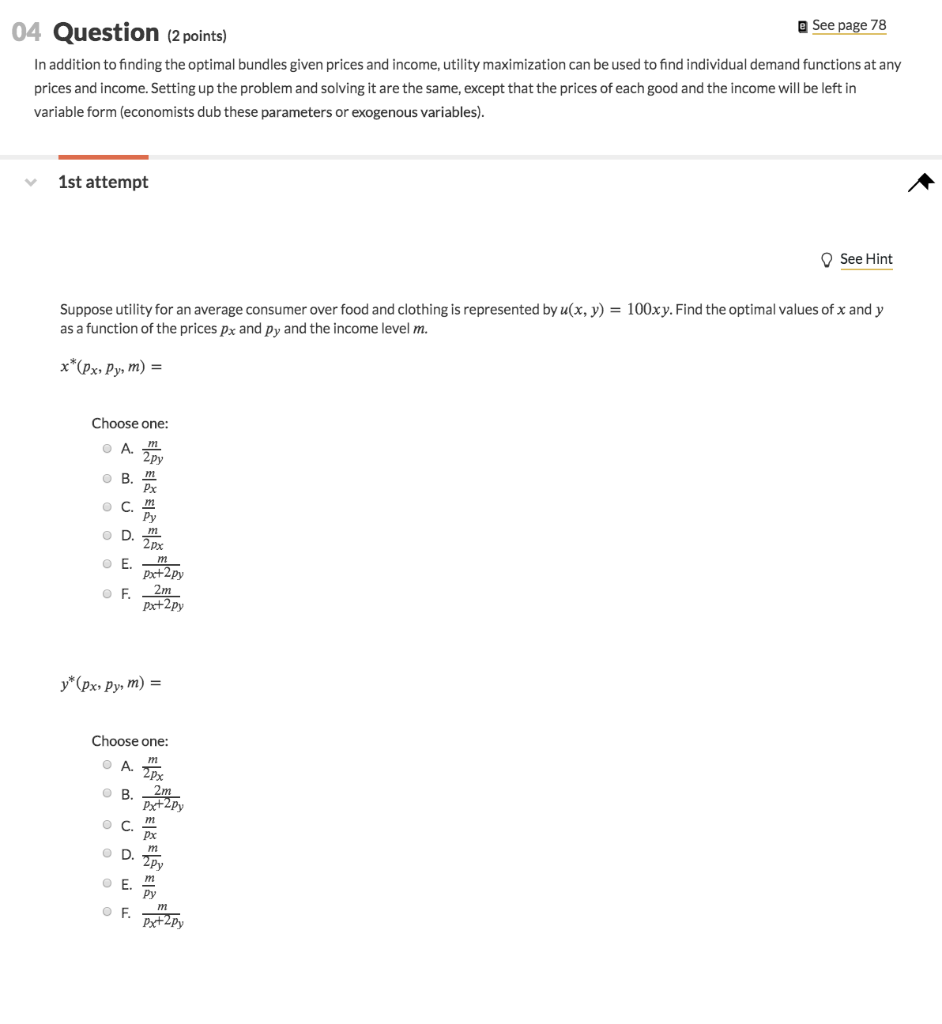 Solved 04 Question (2 points) See page 78 In addition to | Chegg.com