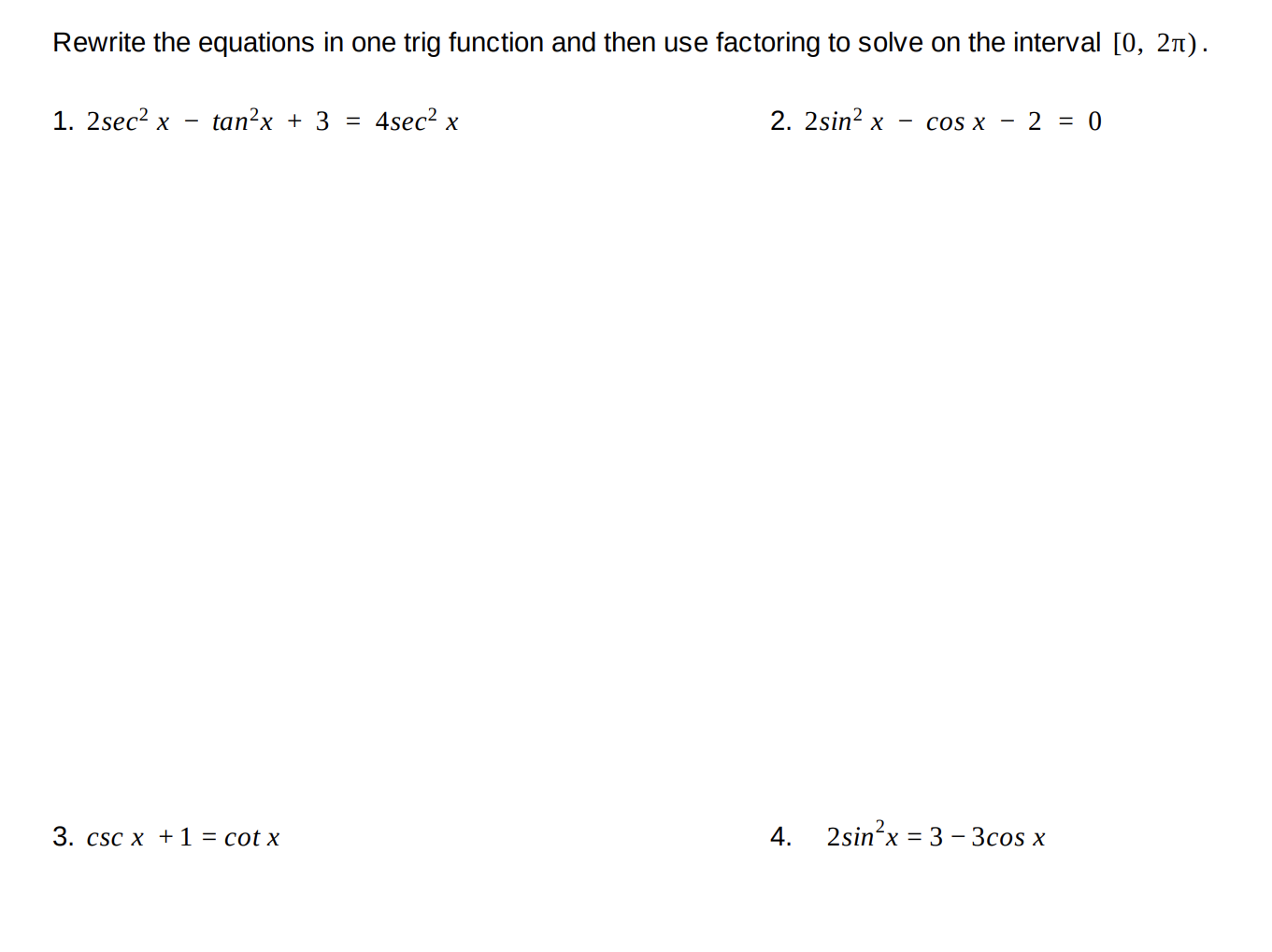 Solved Rewrite the equations in one trig function and then | Chegg.com