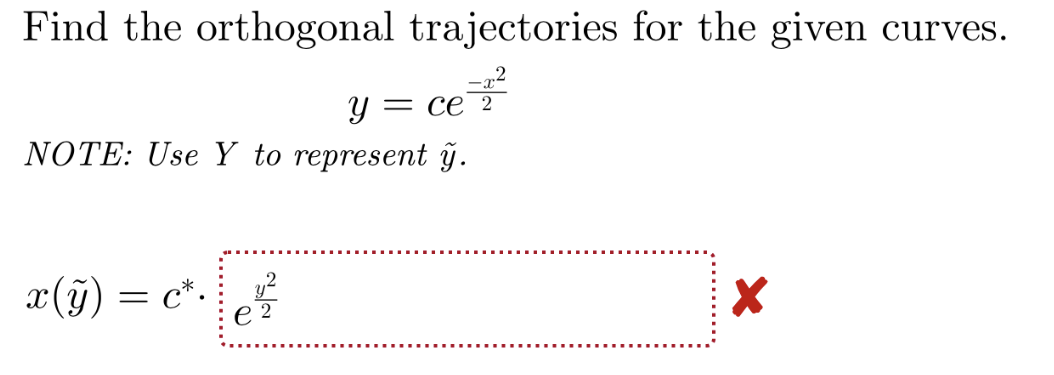 Solved Find the orthogonal trajectories for the given | Chegg.com