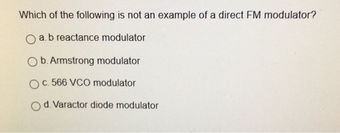 Solved Which of the following is not an example of a direct | Chegg.com
