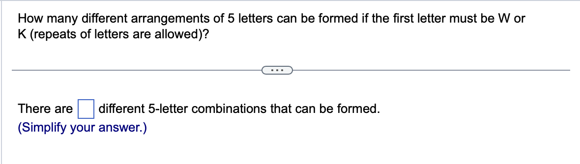 Solved How many different arrangements of 5 letters can be | Chegg.com
