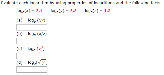 Solved Evaluate each logarithm by using properties of | Chegg.com