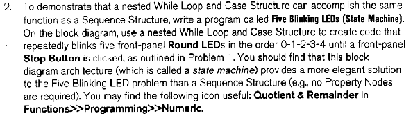 To demonstrate that a nested While Loop and Case | Chegg.com