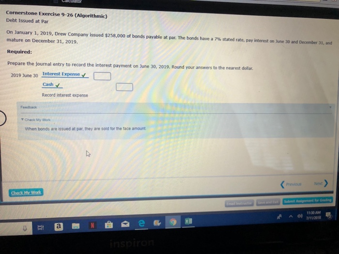 Solved Cornerstone Exercise 9-26 (Algorithmic) Debt Issued | Chegg.com